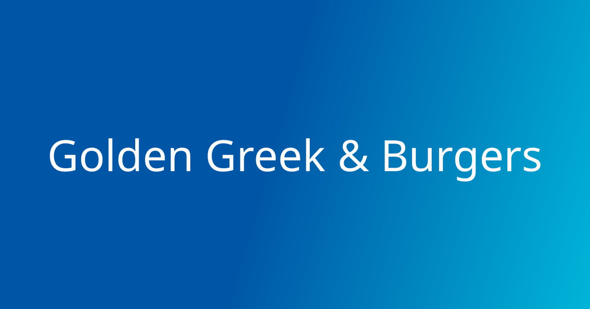 Best Greek in McMinnville, TN | Golden Greek & Burgers | Menu